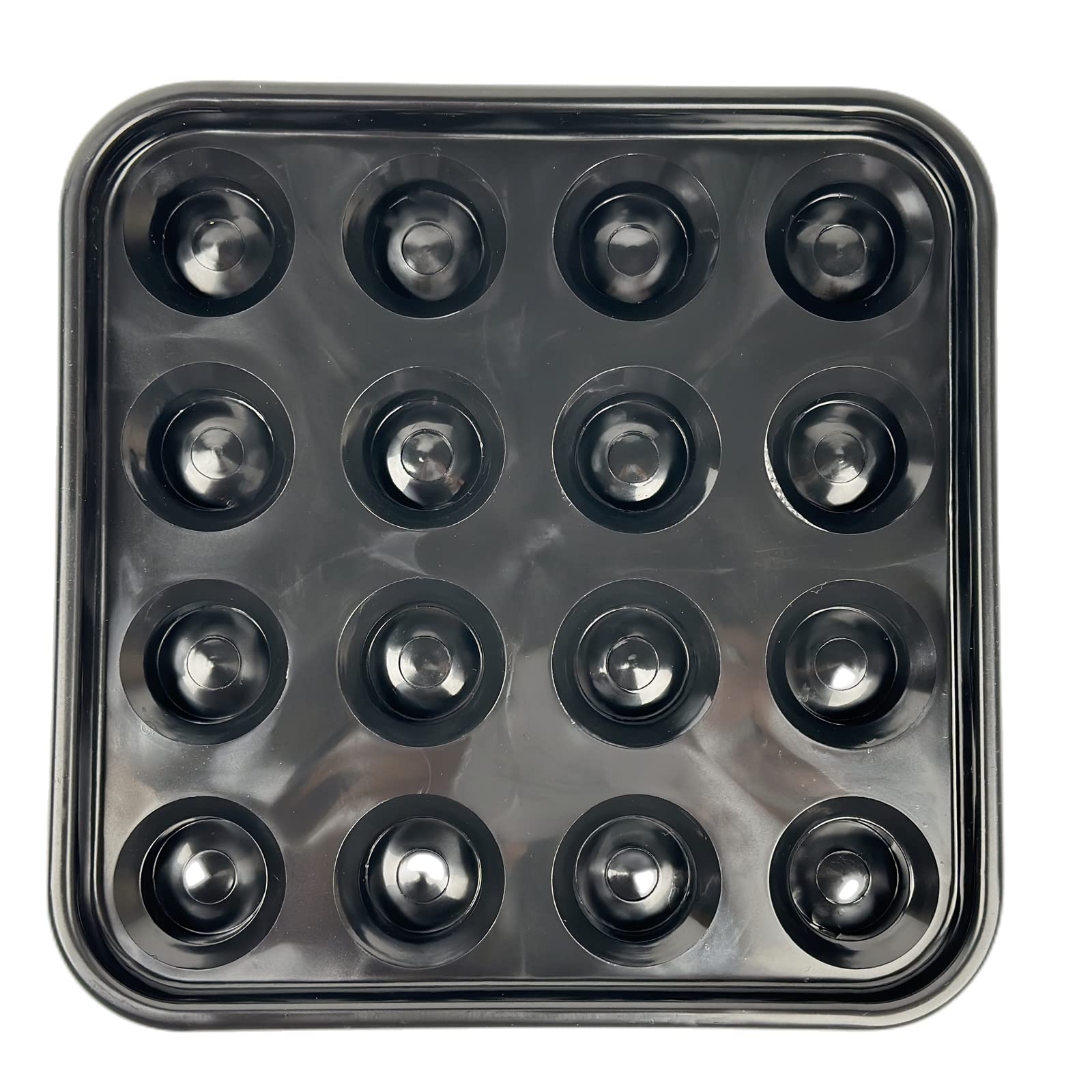 16 Holes Standard Billiards Ball Tray Pool Ball Storage Holder Black ...