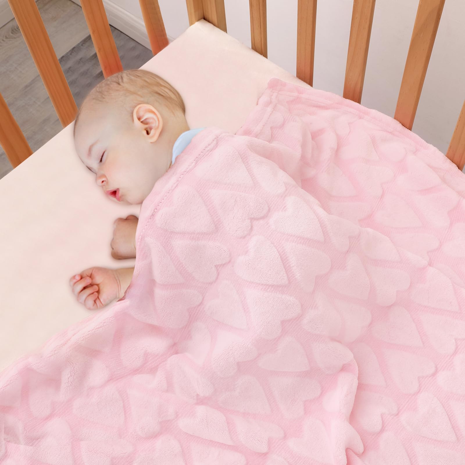 Amazon.com: 4 Pack Baby Fuzzy Blanket 30 x 40 Waffle Flannel Baby Throw ...