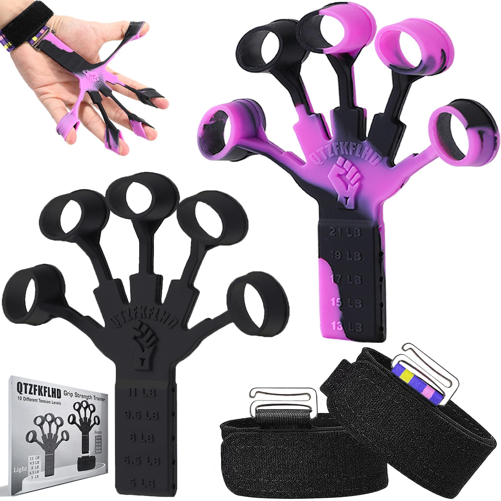 Amazon.com : Grip Strength Trainer/Forearm Strengthener, 2PCS Upgraded ...