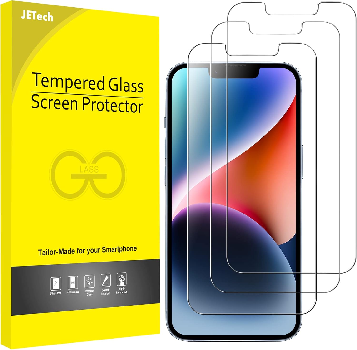 JETech Schutzfolie F r IPhone 14 Plus 6 7 Zoll Panzer Schutz Glas