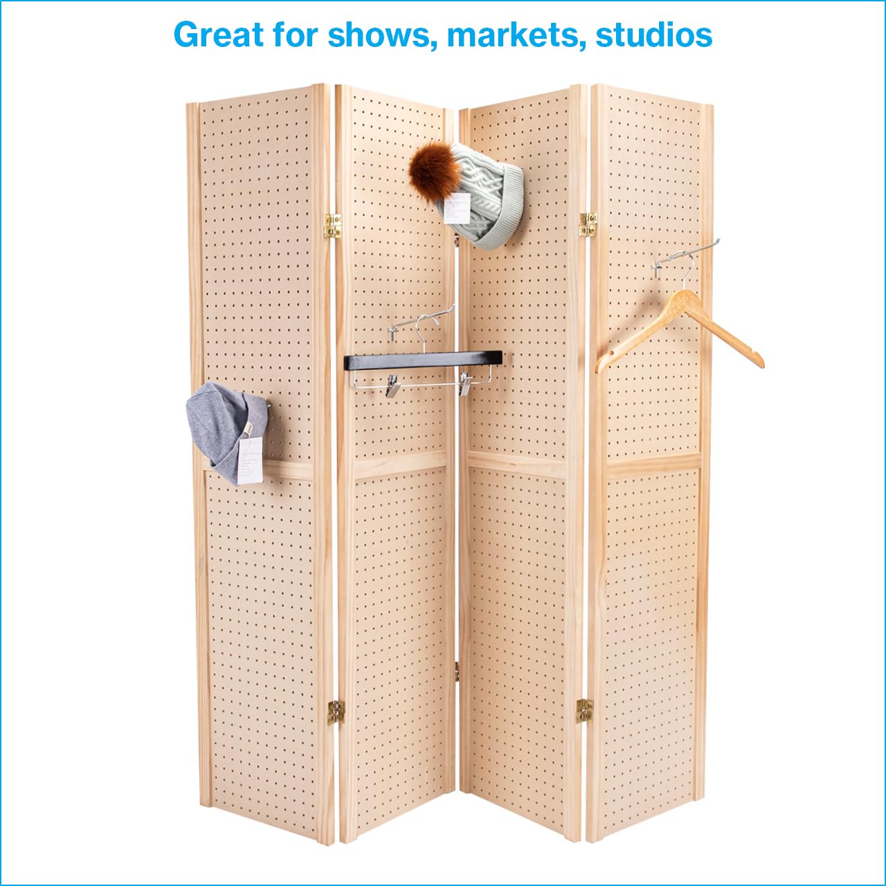 Snapklik.com : SSWBasics 5 Foot 4-Panel Folding Pegboard Stand For ...
