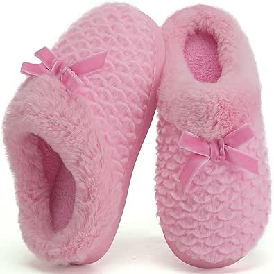 Amazon.com | WateLves Girls Slippers Kids Slip On Winter House Shoes ...