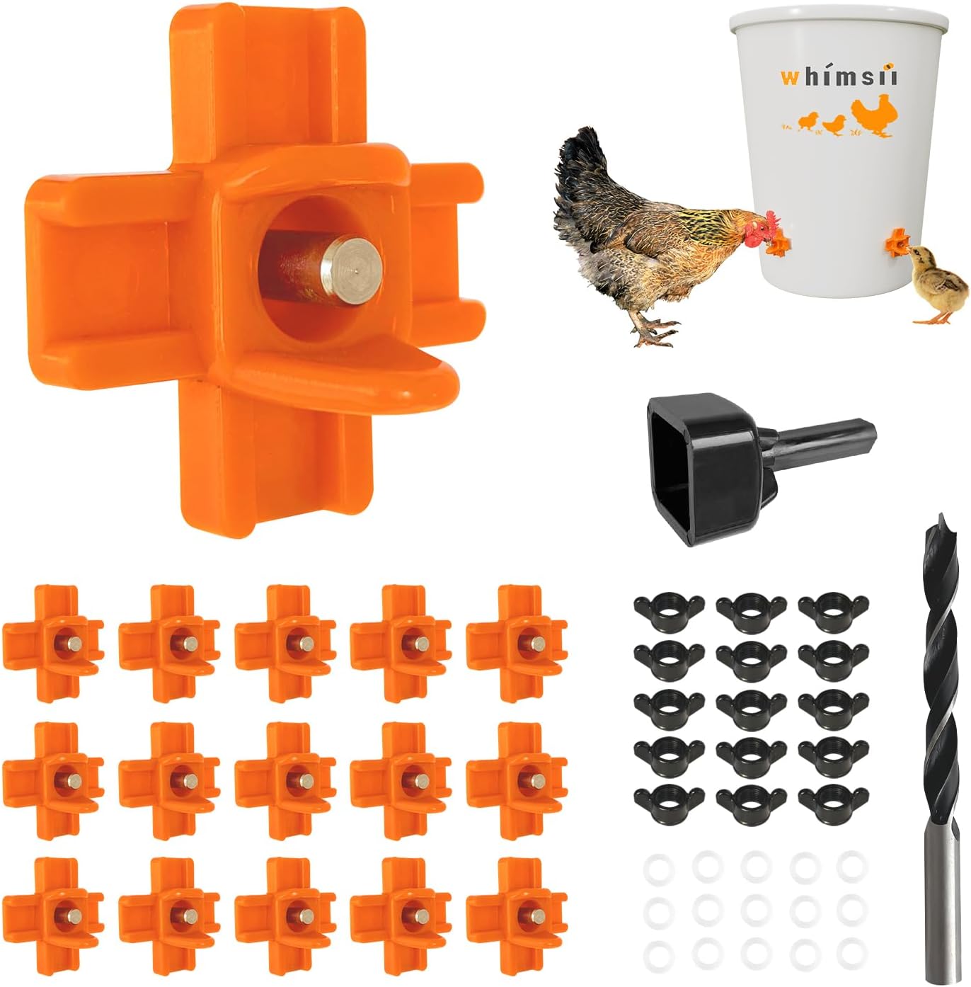 Amazon.com: Whimsii Chicken Waterer Nipples, Horizontal Side Mount ...