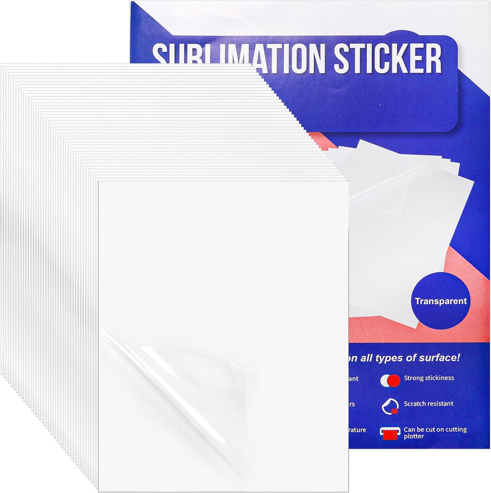 Amazon.com: Nicunom 40 Sheets Sublimation Sticker Paper, Glossy ...
