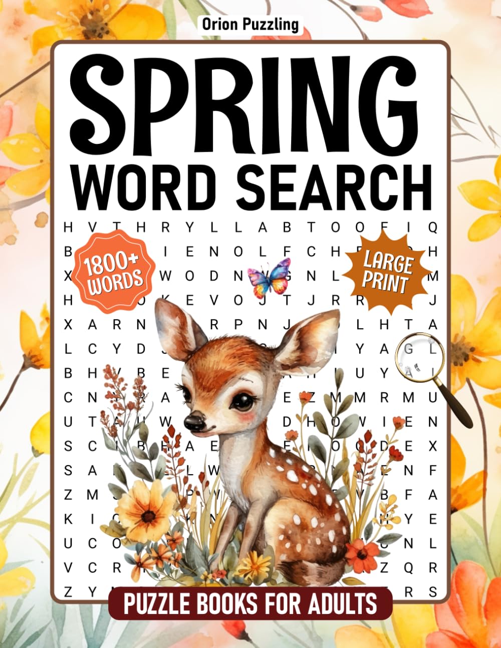 Amazon.com: 1800+ Words, Spring Large Print Word Search For Adults: A ...