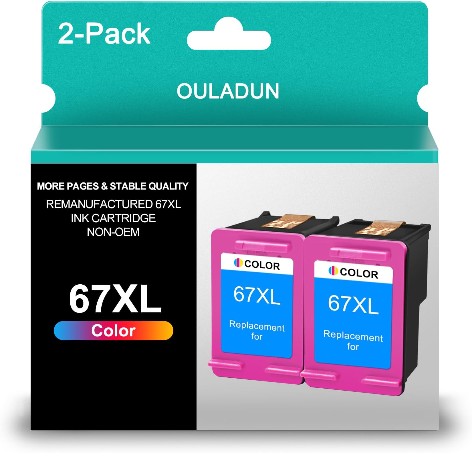 Amazon.com: 67XL Color Ink Cartridges Replacement for HP 67XL 67 XL ...