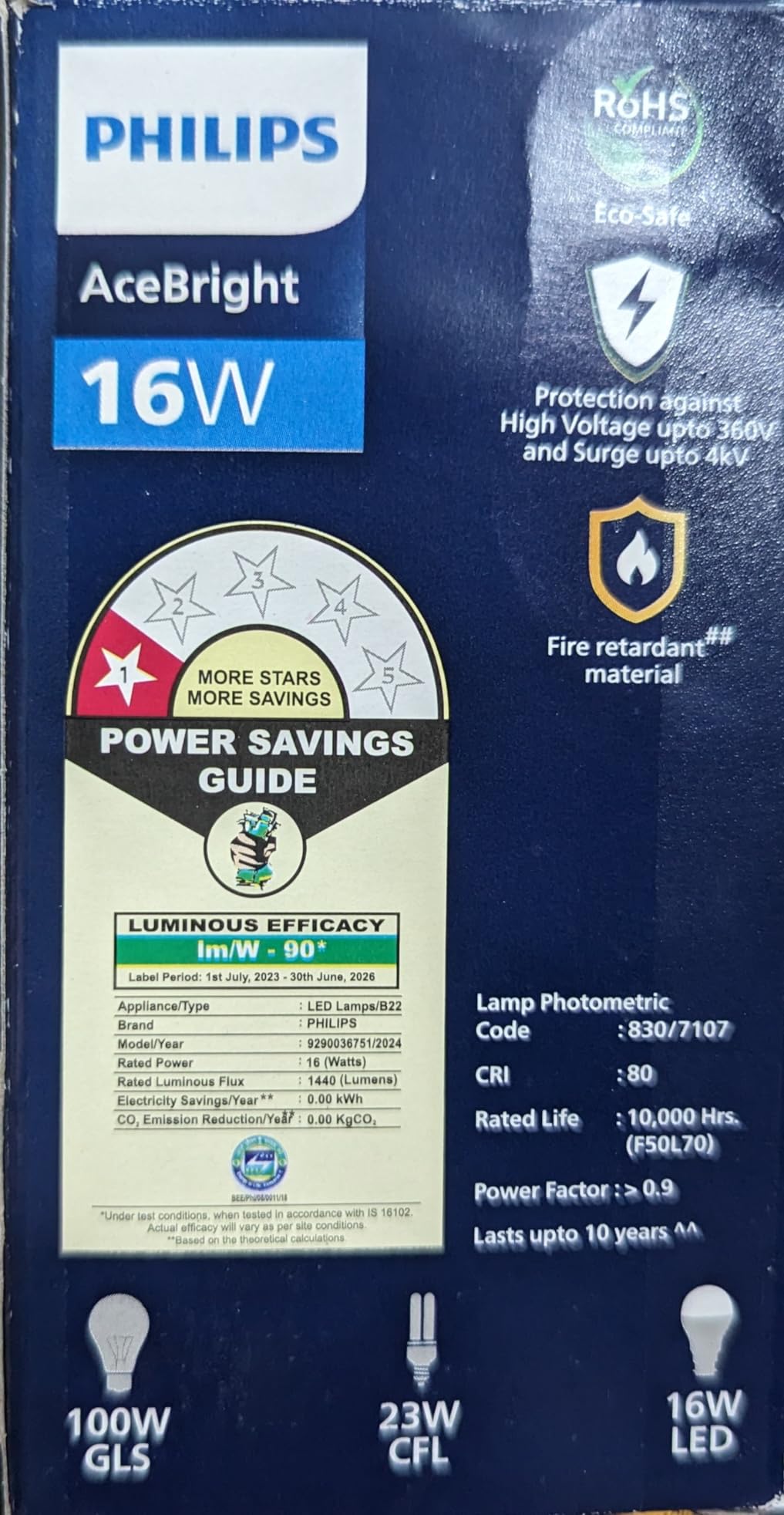 Buy PHILIPS 16-watt LED Bulb |AceBright High Wattage LED Bulb|Base: B22 ...