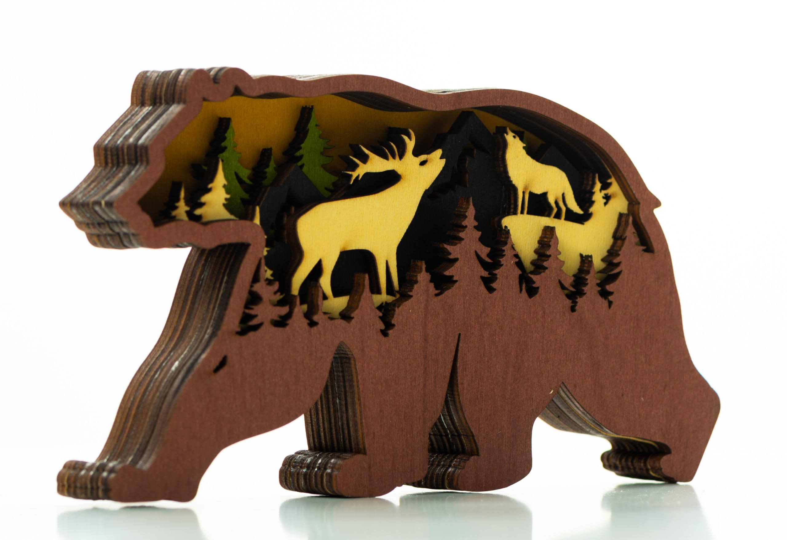 Woodland Decor Forest Animal Bear Decor - Wood Wall Bear Decorations ...