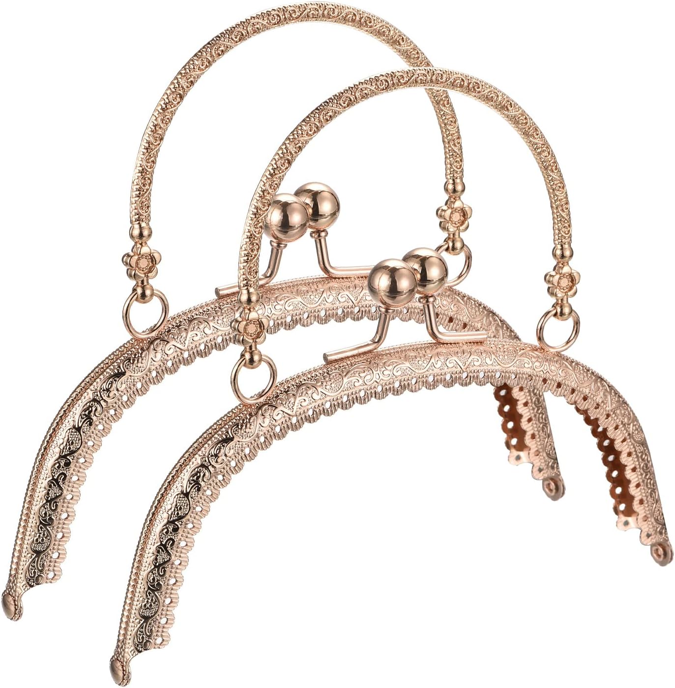 Amazon.com: uxcell Metal Purse Frames - 6.5" 4Pcs Kiss Lock Clasp Frame ...