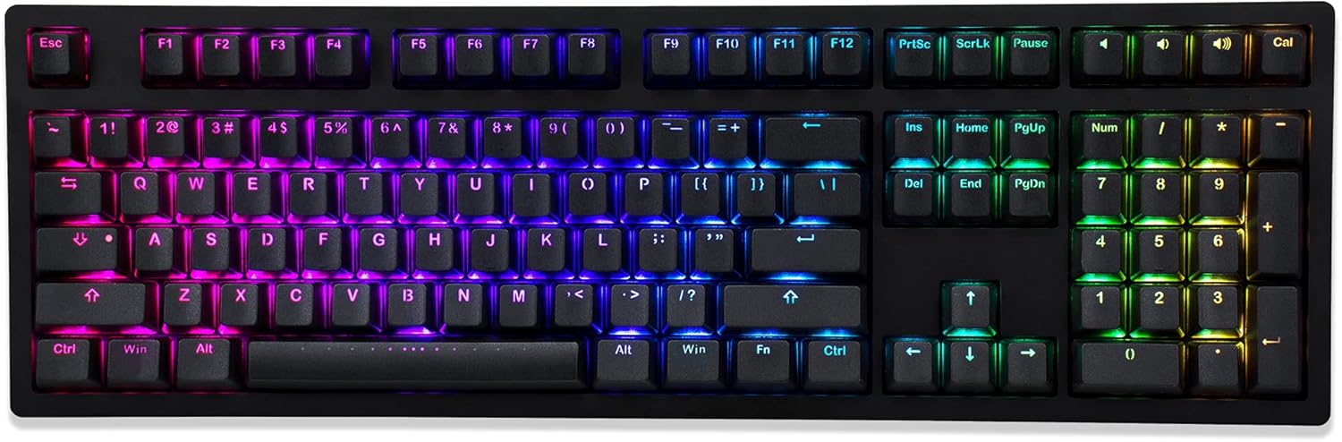 Amazon.com: ikbc MF108 v3 RGB LED Backlit Mechanical Keyboard with Cherry MX Brown Switch for ...