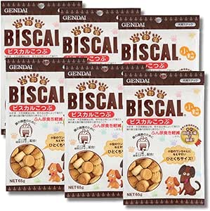Amazon | 【得々価格-6袋セット】ビスカル 小粒 犬 BISCAL おやつ クッキー スナック 65g x6袋セット | ノーブランド ...