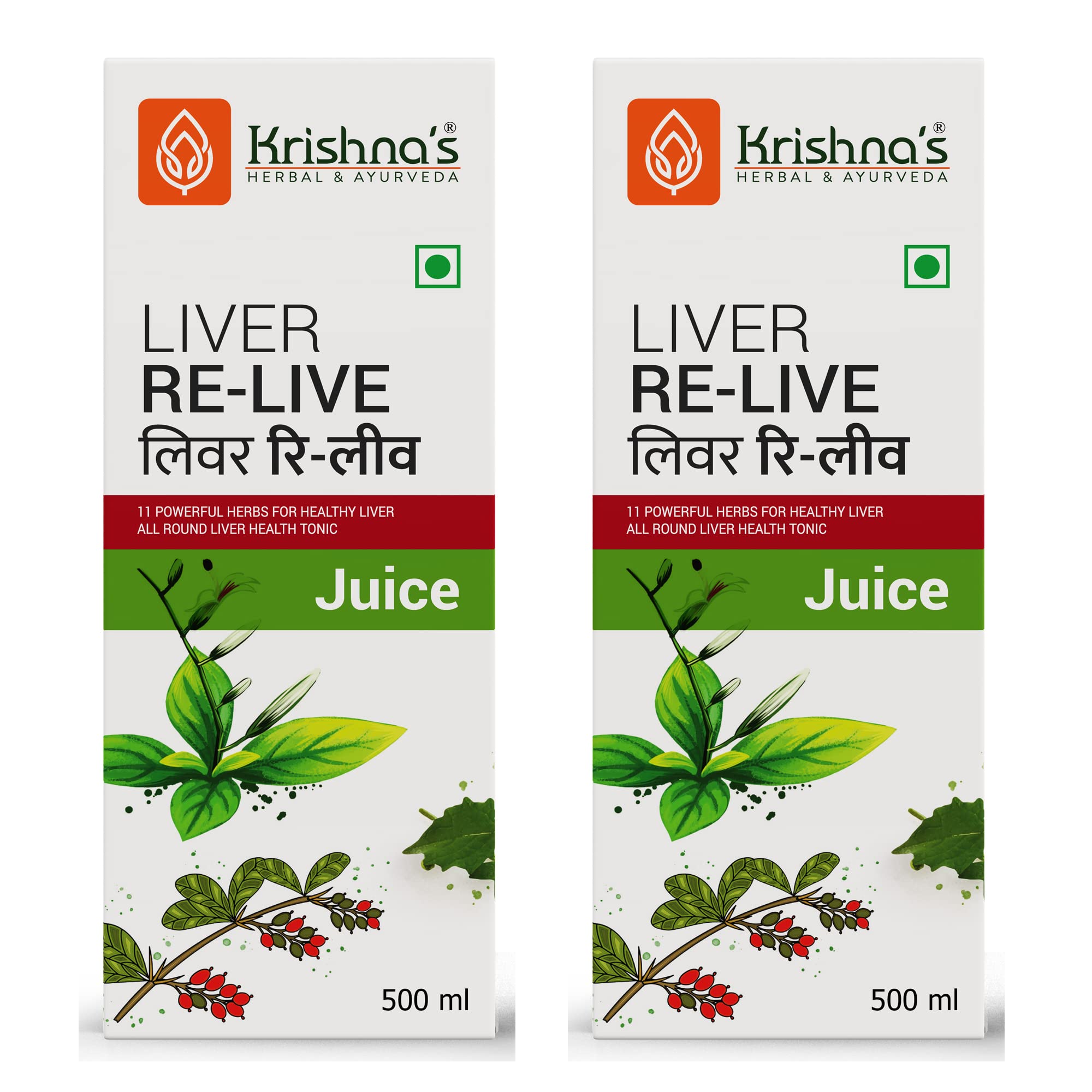 Buy Krishna's Liver Re-Live Juice - 500 ml (Pack of 2) y Liver ...