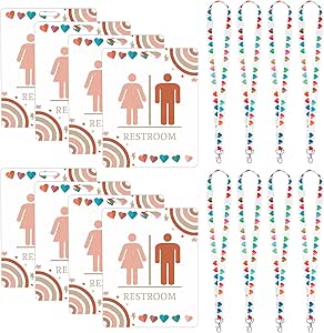 Ireer 8 Sets Bathroom Pass Restroom Passes, Unbreakable Bathroom Passes ...