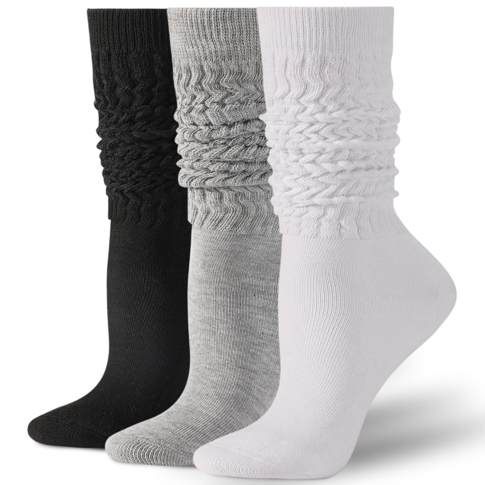 Snapklik.com : Pleneal 3 Pairs Slouch Socks For Women Winter Long ...