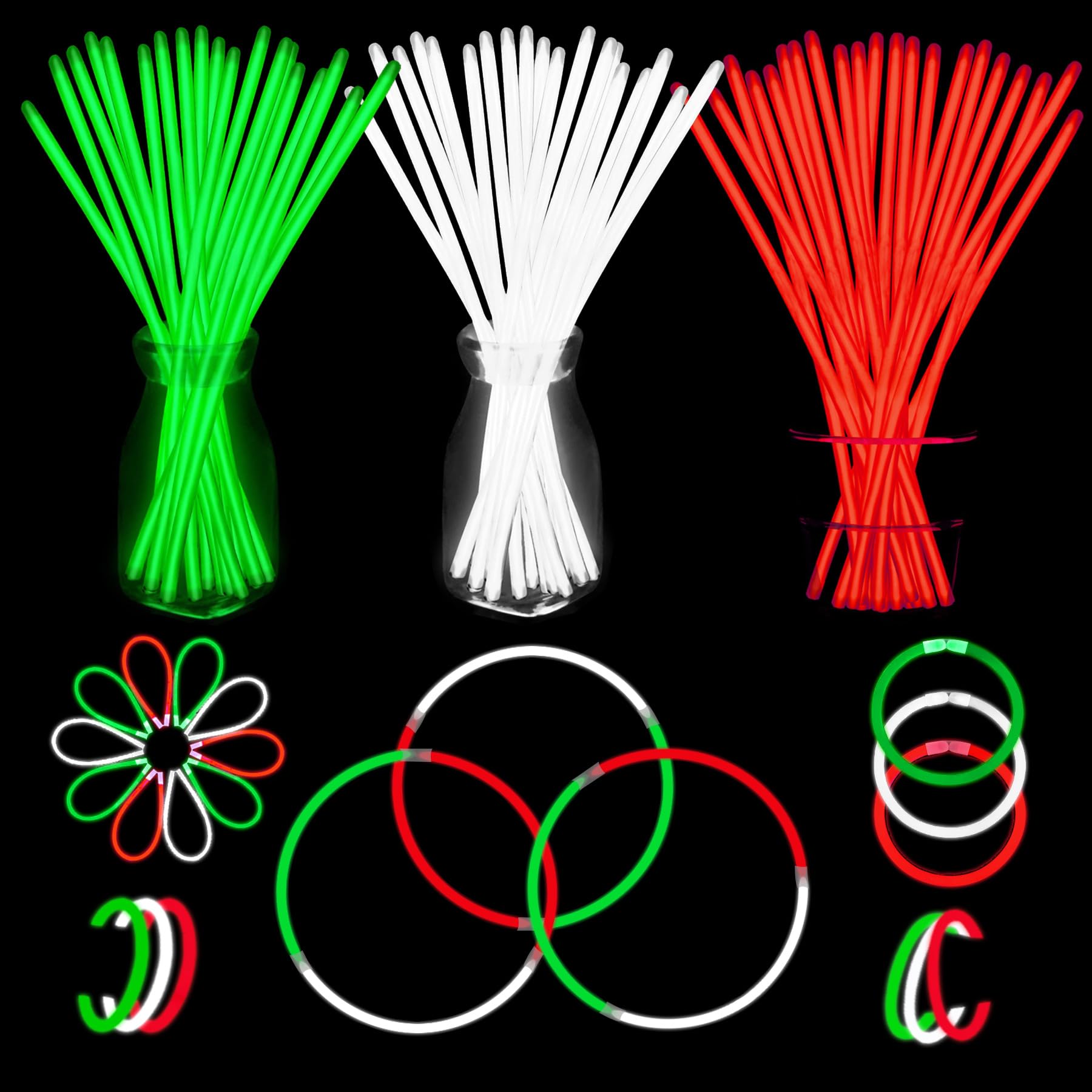 Amazon.com: YOFOBU 150 Pack Glow Sticks Bulk Glow Bracelet and ...