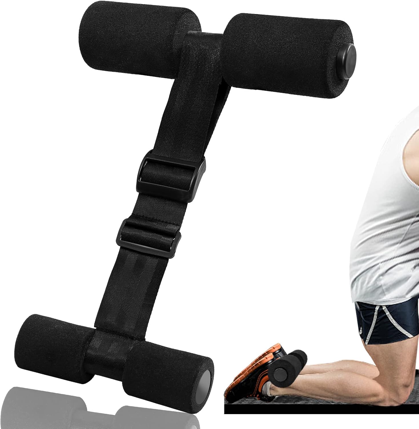 Amazon.com : Adjustable Hamstring Curl Strap, Home Fitness Equipment ...