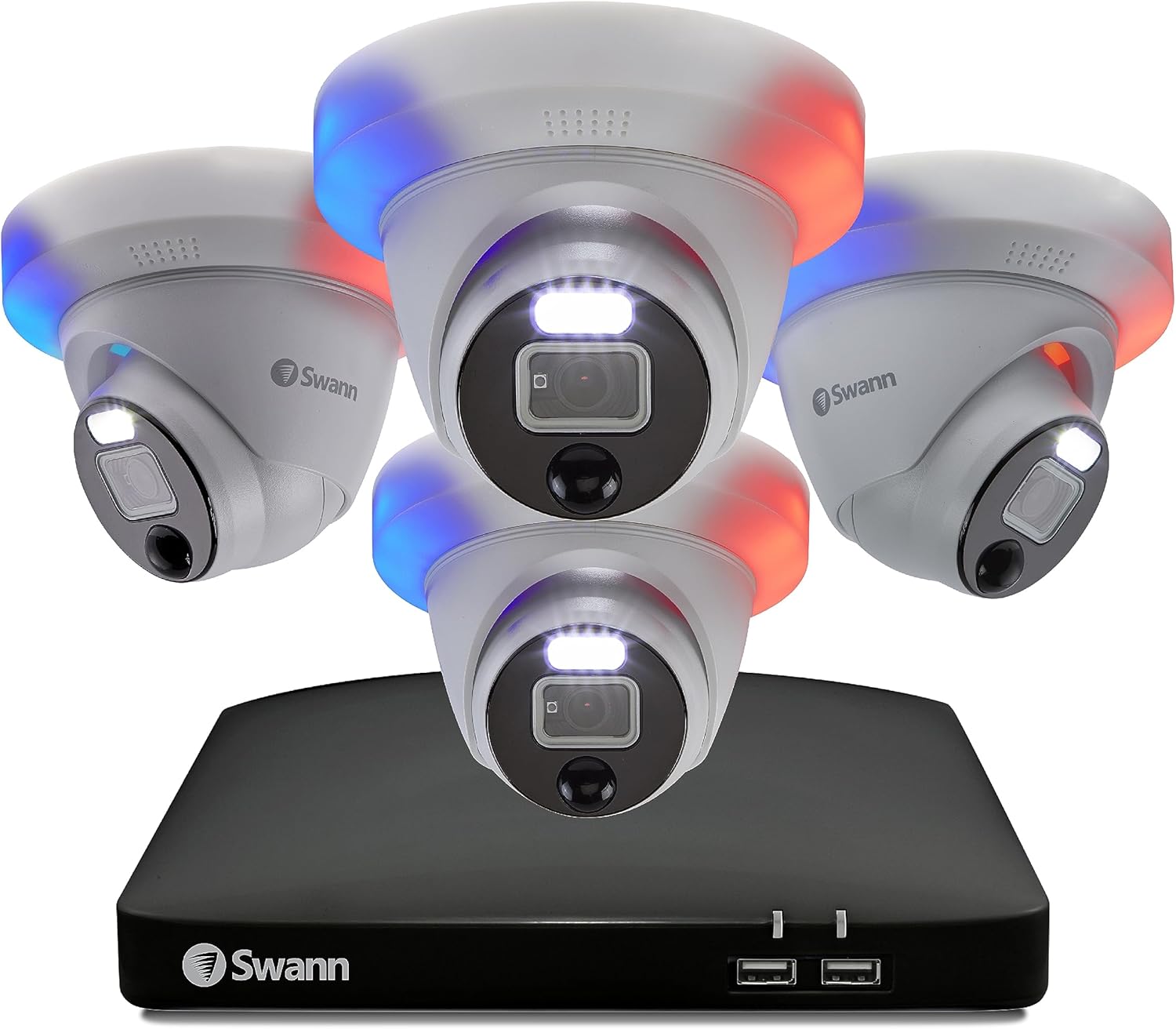 Amazon.com: Swann Home DVR Security System 2TB, 8 Channel 4 Dome Camera ...