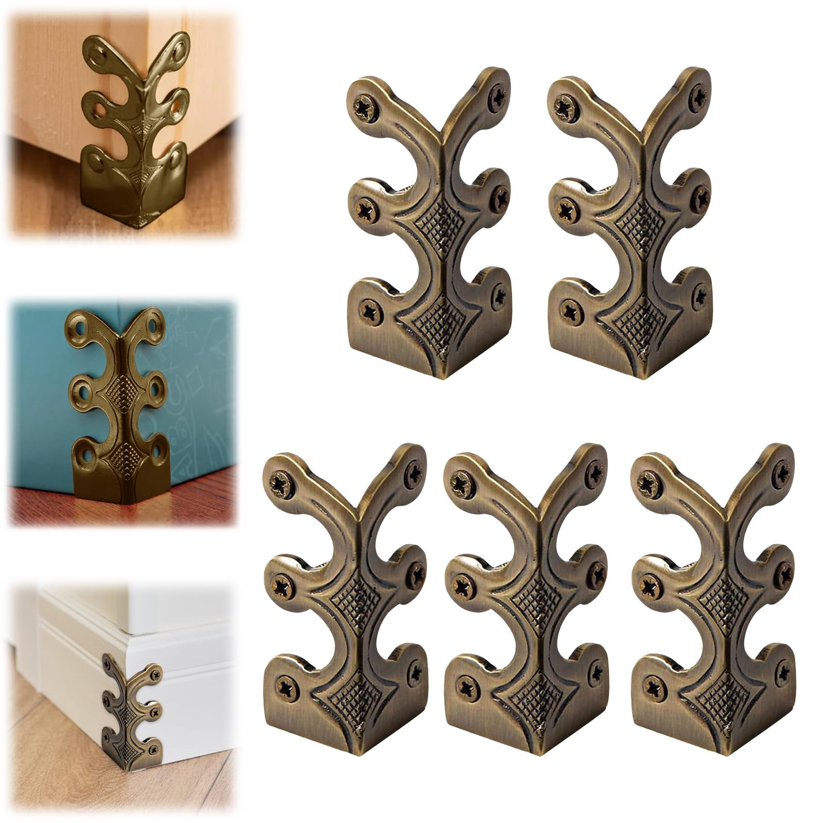 Amazon.com : 2024 New Skiffers Baseboard Corner Protectors, Solid Brass ...