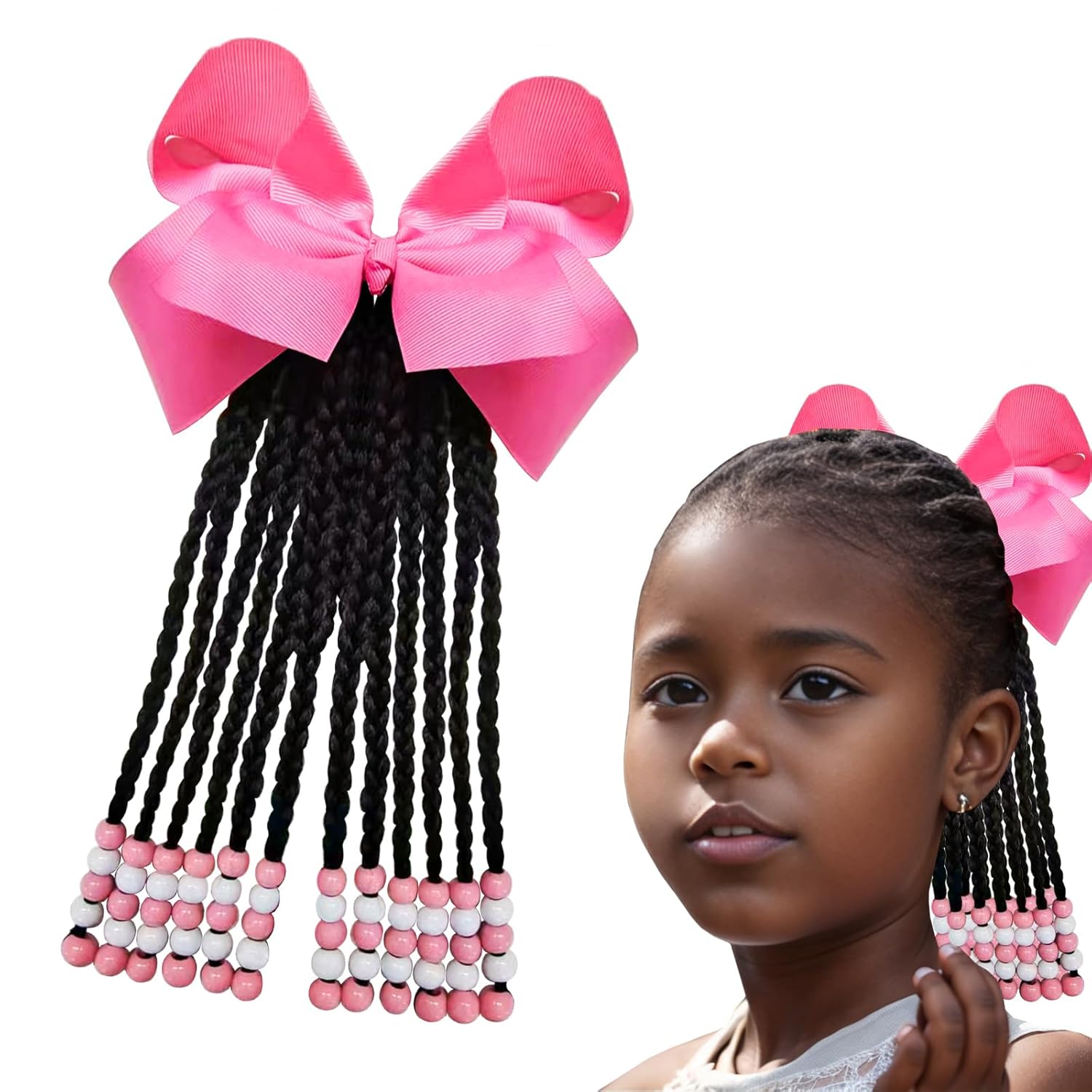 Amazon.com : Kids Ponytail Extension Girls Braids Hair Extensions With ...