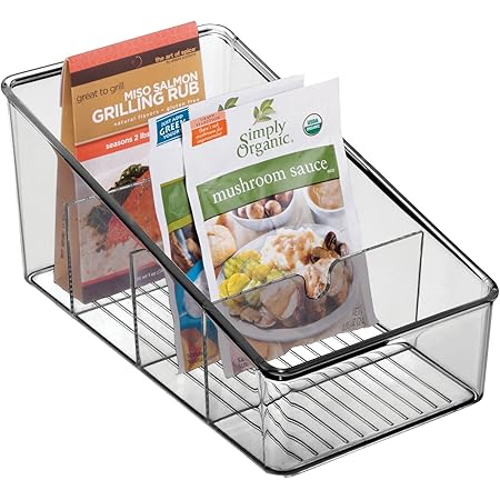 Amazon.com: mDesign Plastic 4-Section Food Packet Organizer - Storage ...