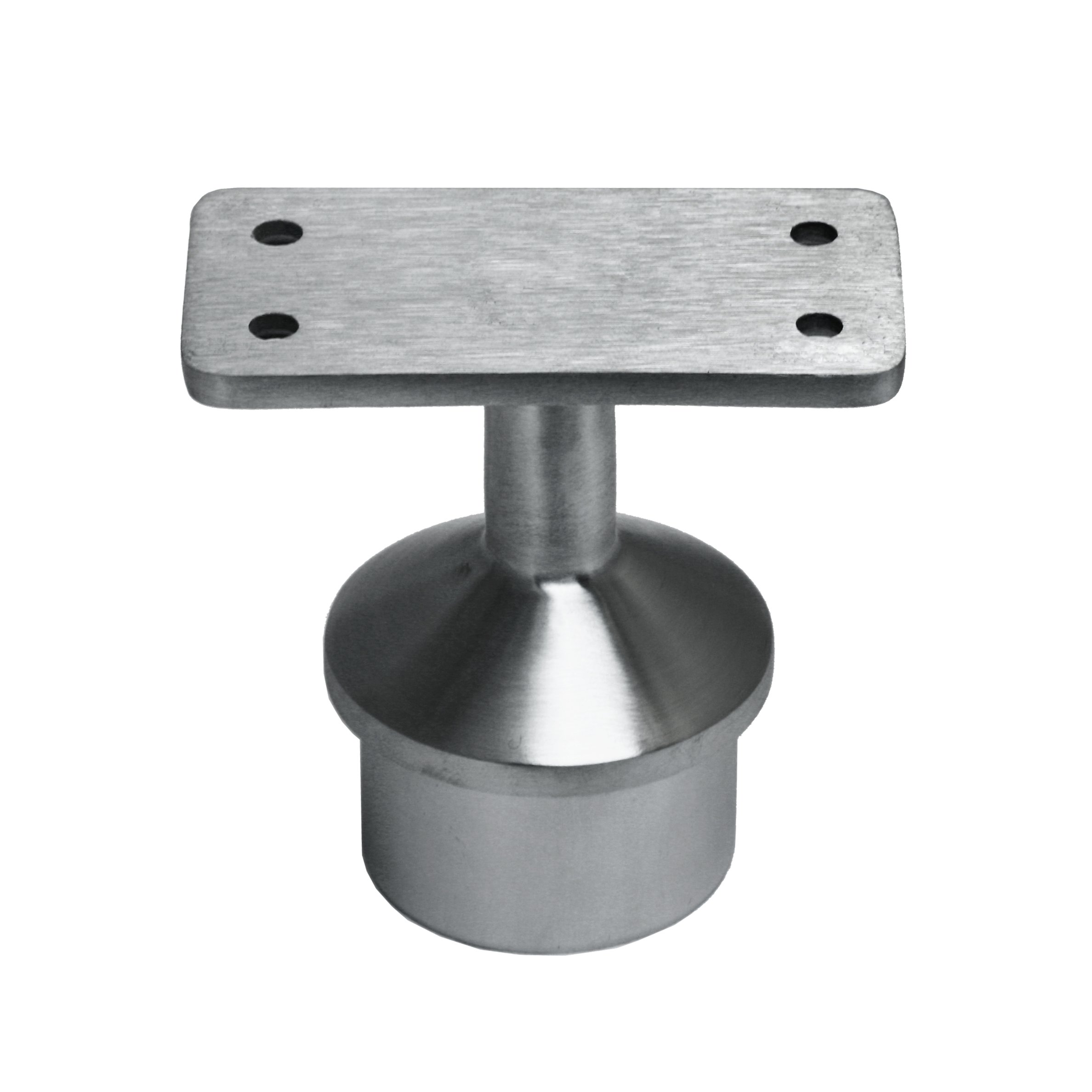 Stainless Steel Round Post Cap Top with Fixed Flat Saddle Used to Mount ...
