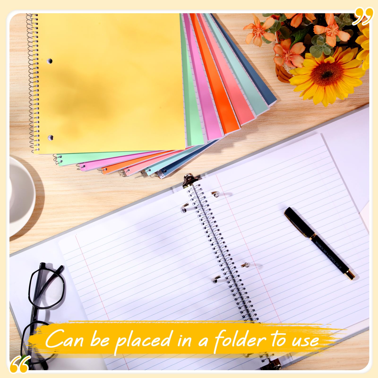 Snapklik.com : Teling 8 Pcs 1 Subject Spiral Notebook Wide Ruled ...