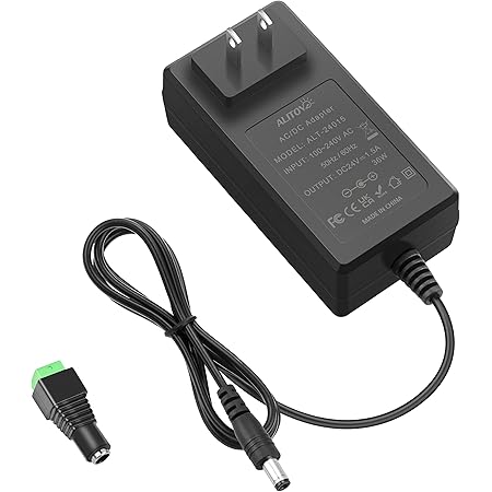Amazon.com: ALITOVE DC 24V Power Supply 24 Volt 1.5A 36W AC Adapter 100-240V AC to DC 24V Power ...