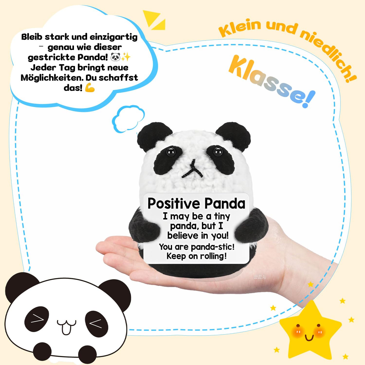 WeBlog - Prezzo MLZTINGR Funny Positive Panda | Positive Crochet Animal ...