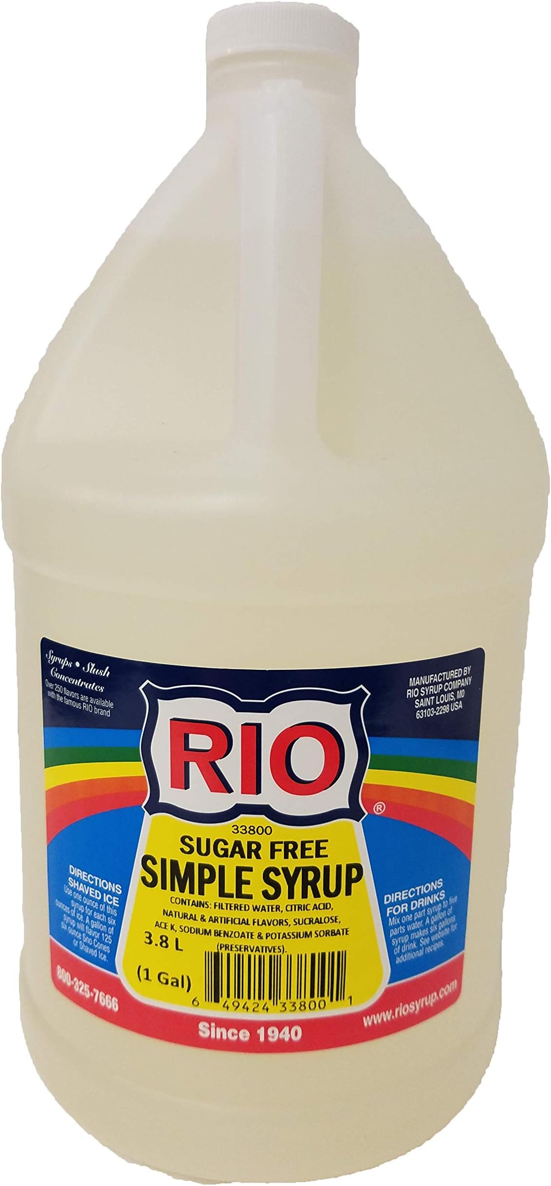 Amazon.com: Premium Sugar Free Simple Syrup Flavored Snow Cone Syrup, 1 ...