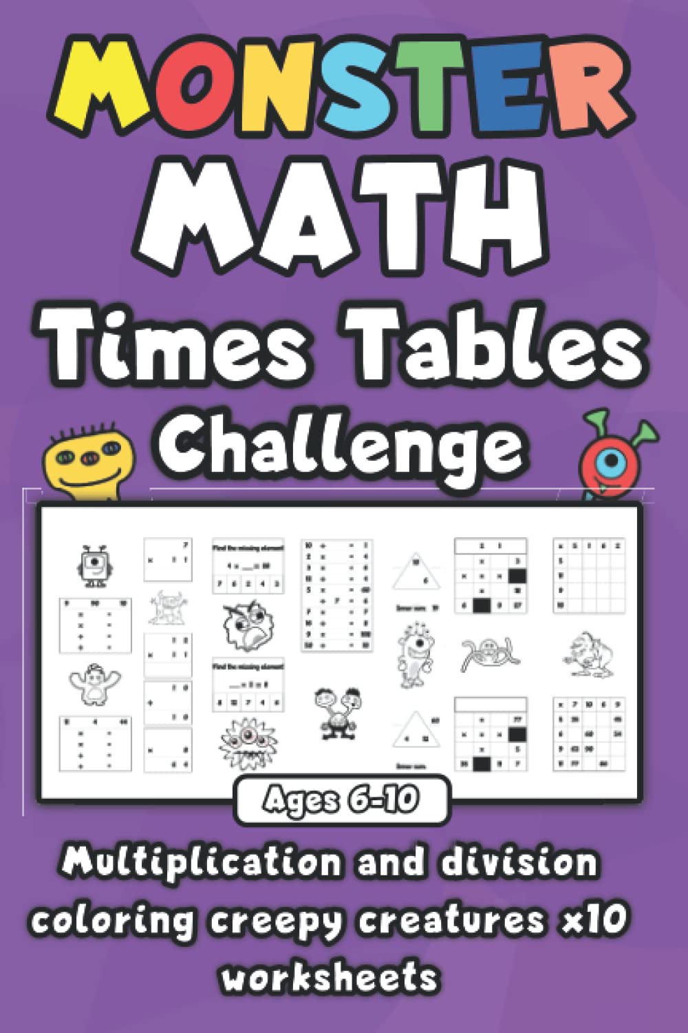 Buy Monster Math Times Tables Challenge - Ages 6-10: Multiplication and ...