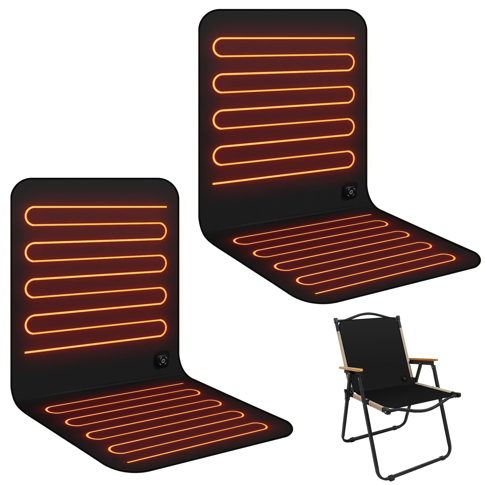 Amazon.com: Houuqe 2Pcs USB Protable Heated Seat Cushion Outdoor Heated ...