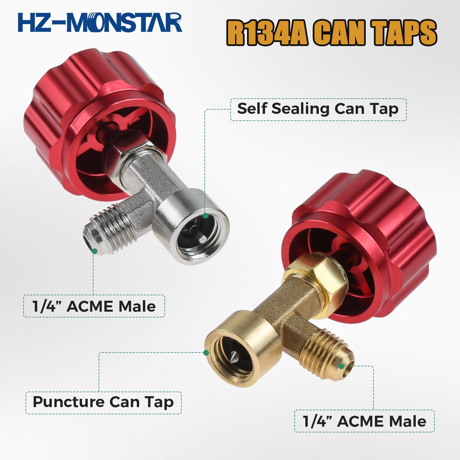 Self-sealing Can Tap HZ-MONSTAR R134a Can Tap Kit - Self-Sealing ...