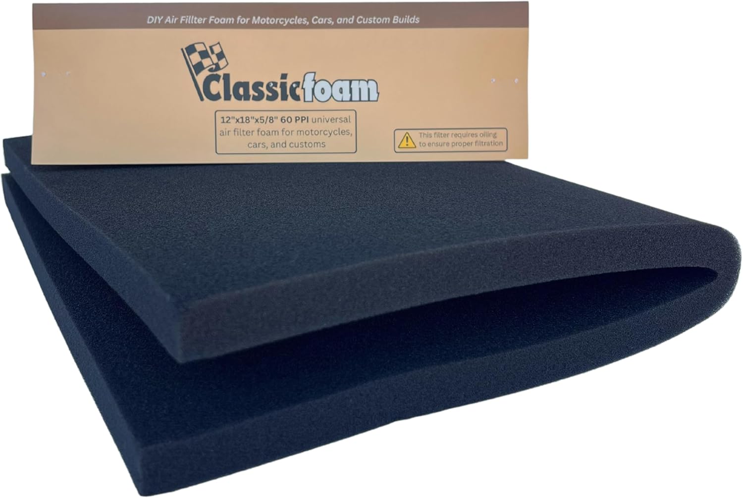 Amazon.com: Classicfoam Air Filter Foam Sheet Material - 12"x18"x5/8 ...