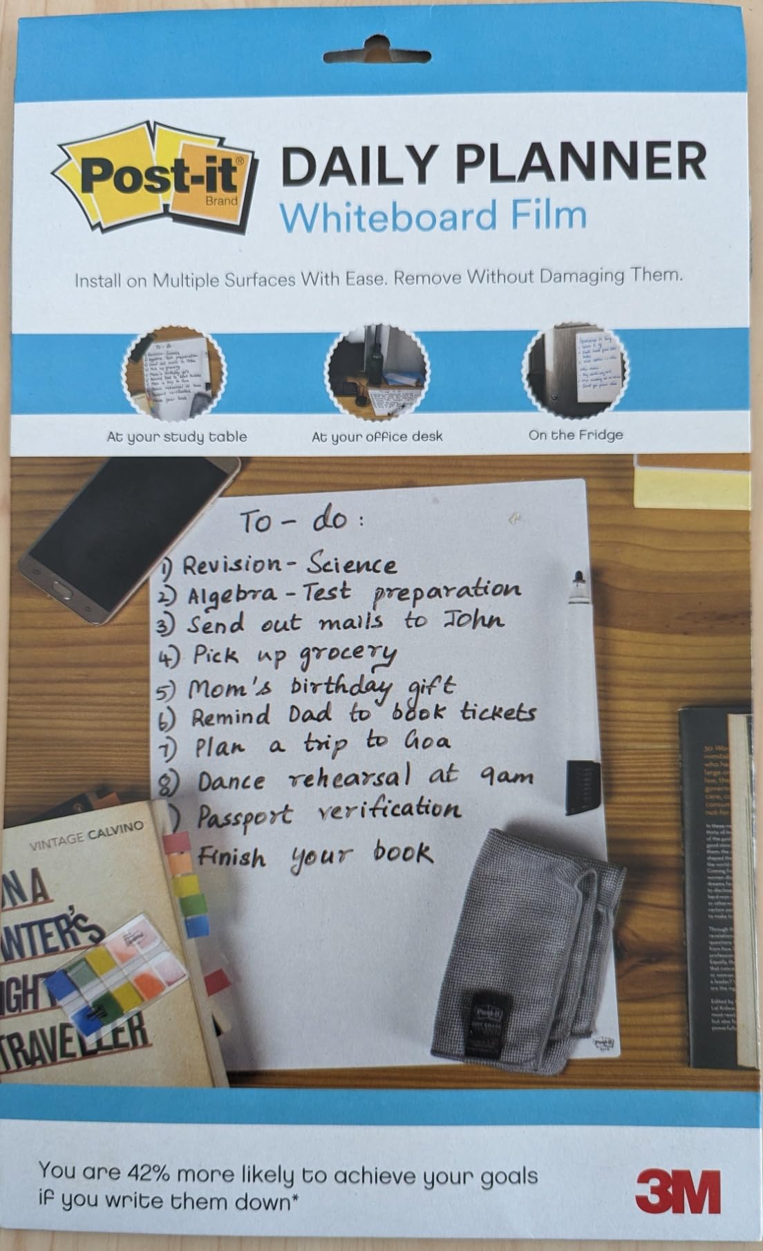 Post-It 3M Dry Erase Writing Surface | Super Sticky, removes Without ...