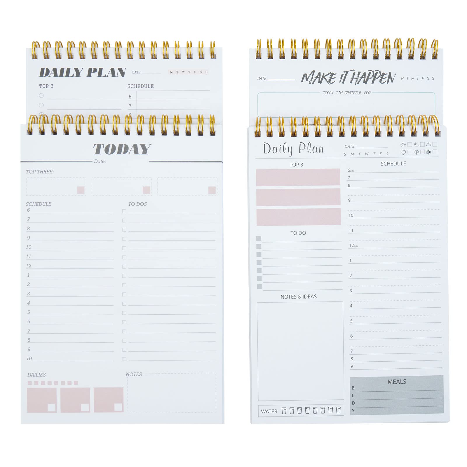 Amazon.com : Yagamii 4PCS To Do List Notepad Undated Checklist Daily ...