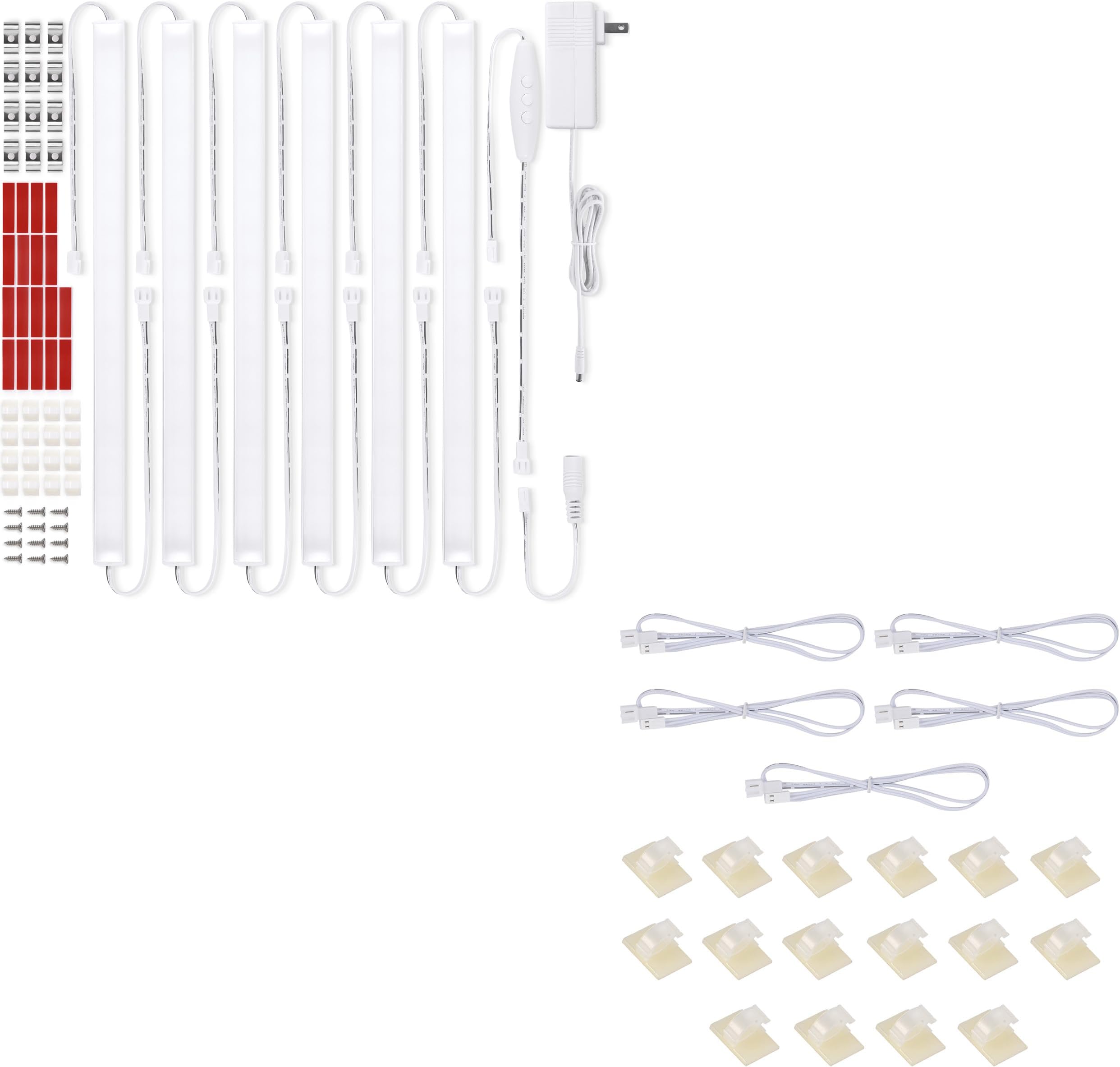 Litever 6-Light-Bar Under Cabinet LED Light Kit Daylight 5000K ...