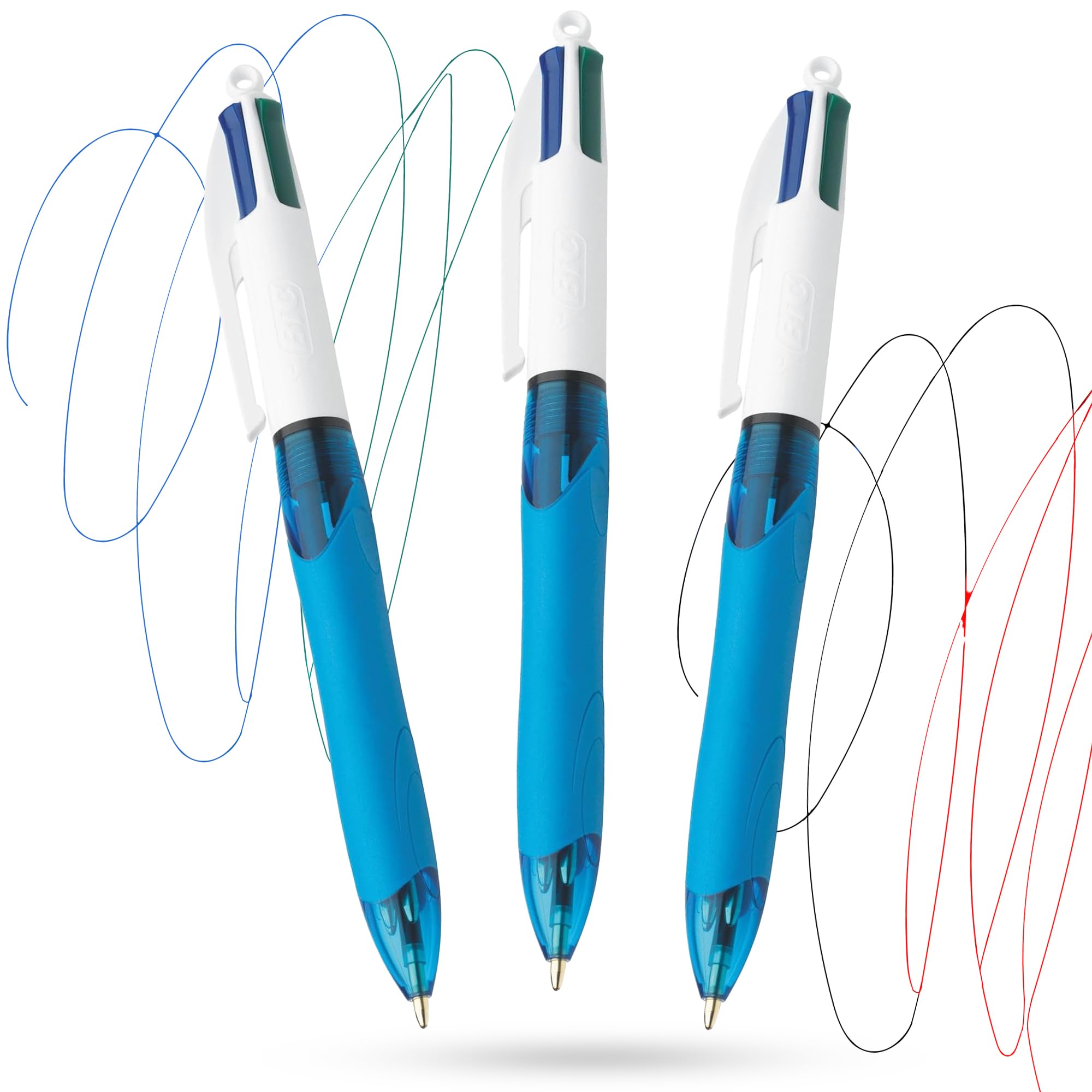 BIC 4 Colours Retractable Ballpoint Pens, Medium Point (1.0 mm) Every ...