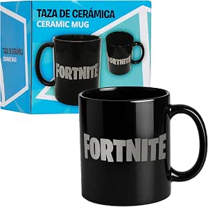 Fortnite Mug 330ml/11.2oz, Ceramic Tea & Coffee Cup, Black Drinkware ...