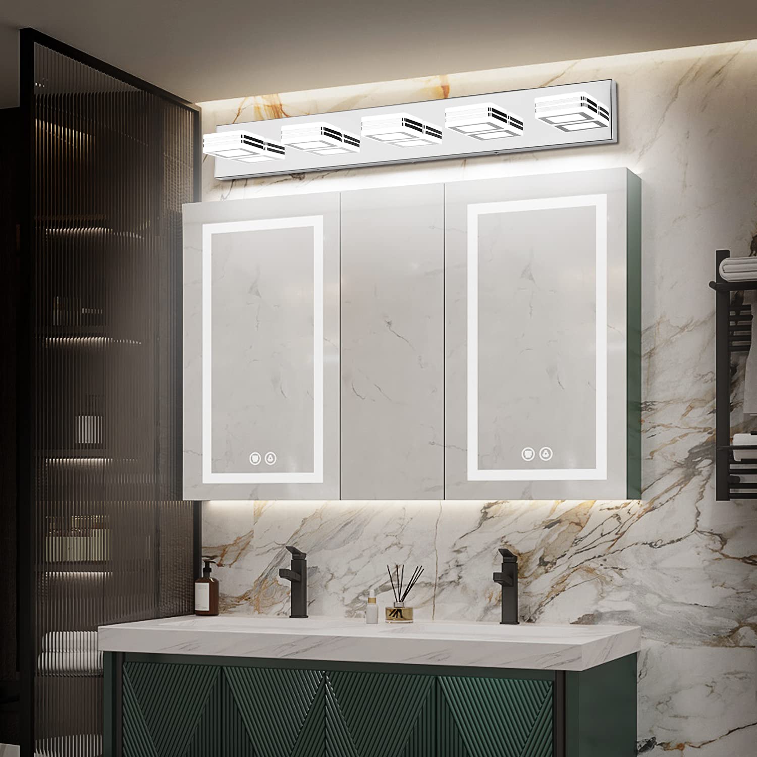 Snapklik.com : Bathroom Modern Dimmable LED Vanity Lights Bathroom ...
