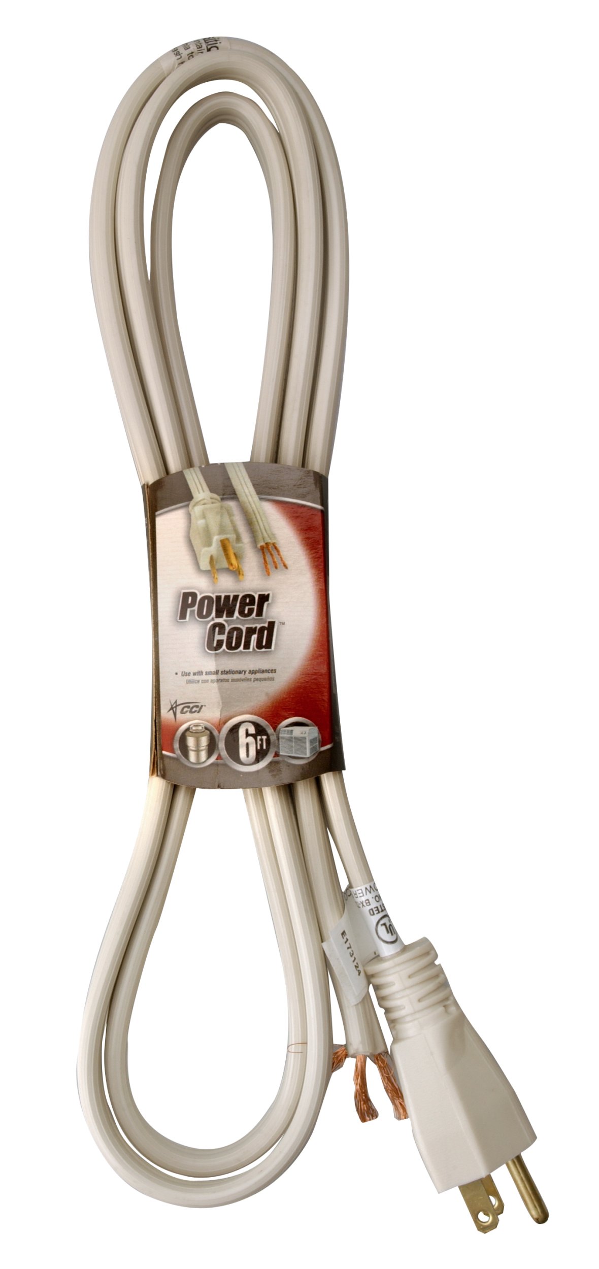 Coleman Cable 97468823 9746SW8823 6ft 14/3 Straight Cord Flat SPT-3 ...