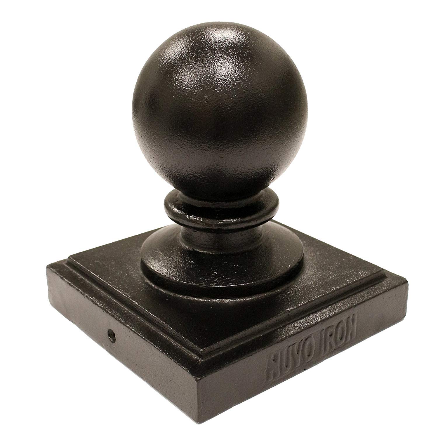 Nuvo Iron PCB04 x 5 1/2" Ball Post Cap, Black - Outdoor Decorative ...