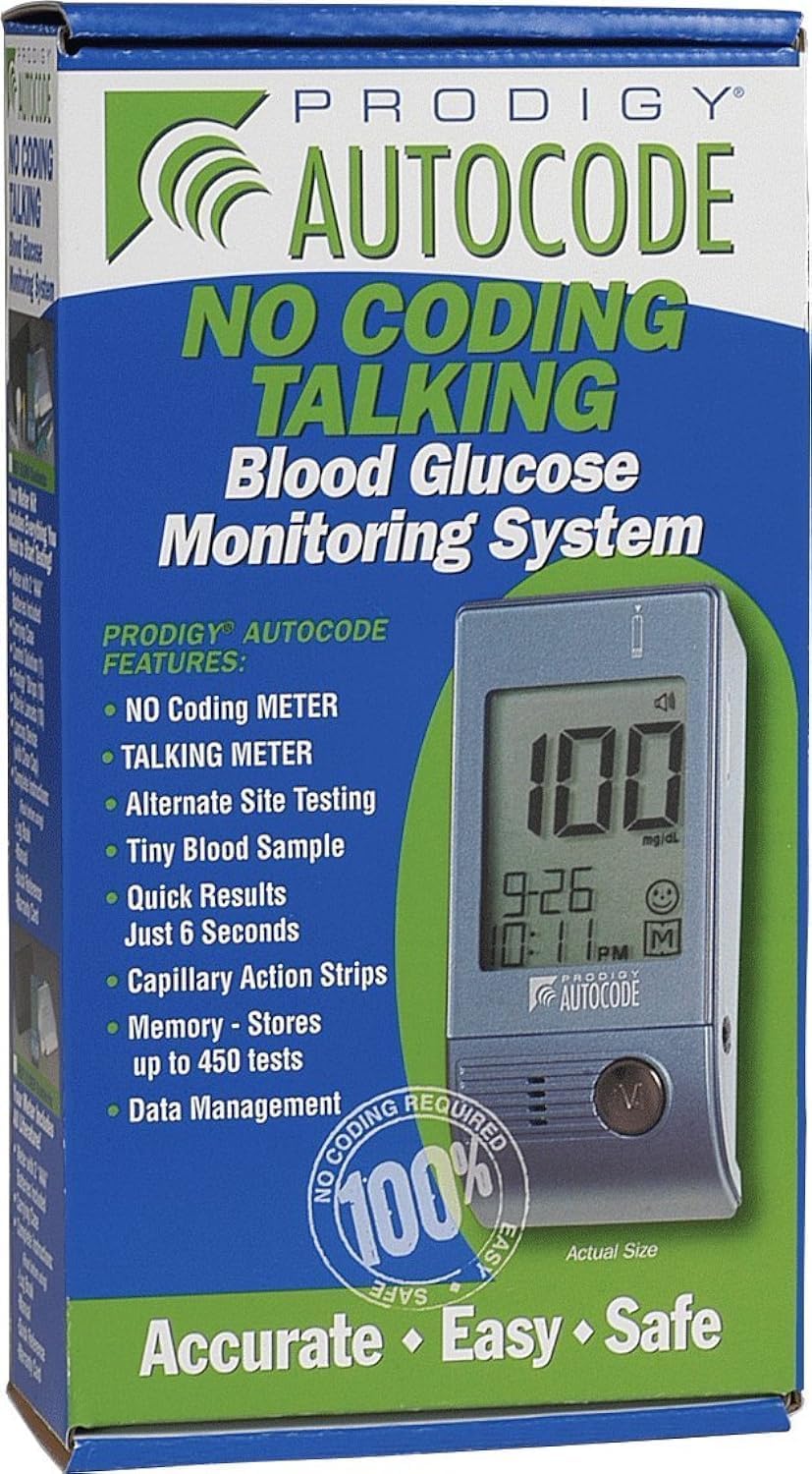 Amazon.com: Prodigy AutoCode Talking Meter Kit, By Prodigy Diabetes ...