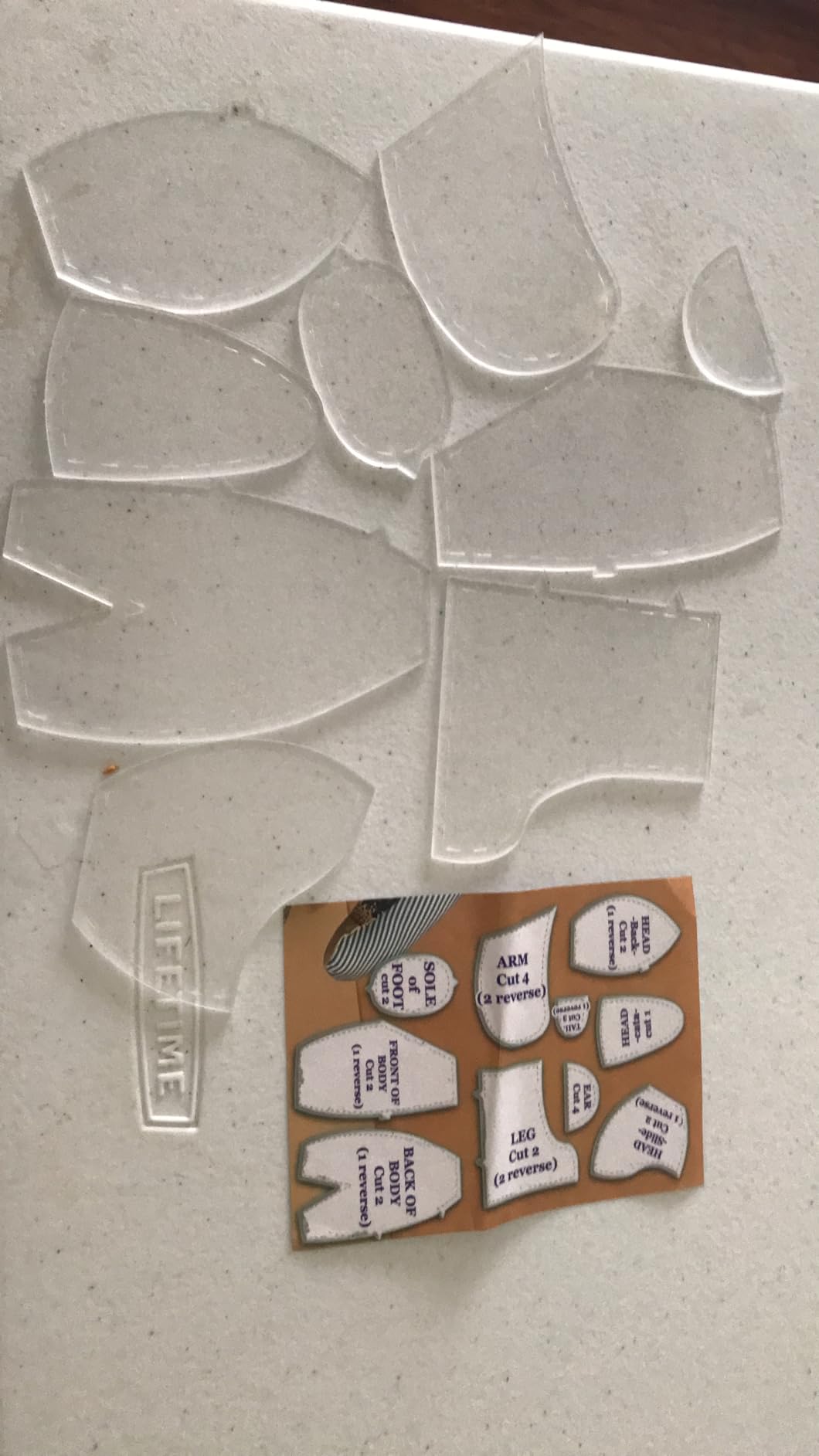 Amazon.com : 10 PCS Memory Bear Template Ruler Set with Instructions ...