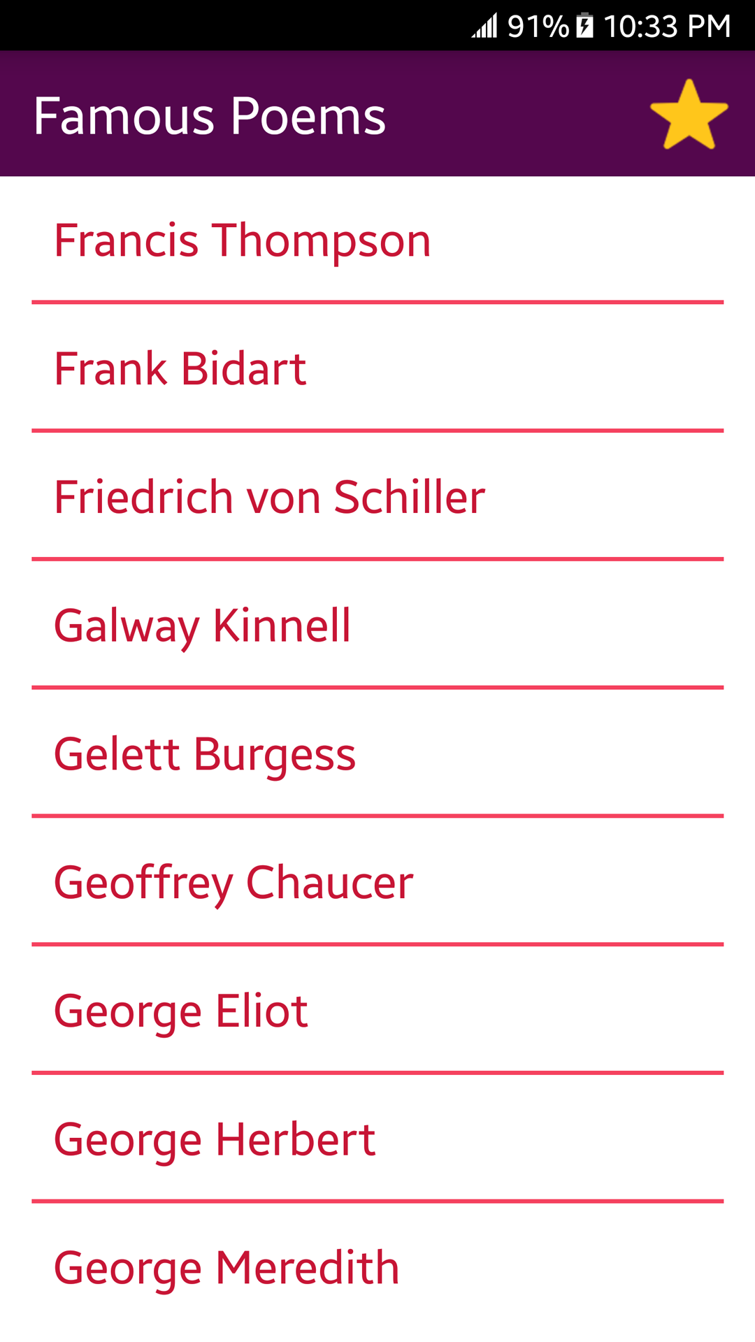 Famous Poets, Poems and Poetry - App on Amazon Appstore