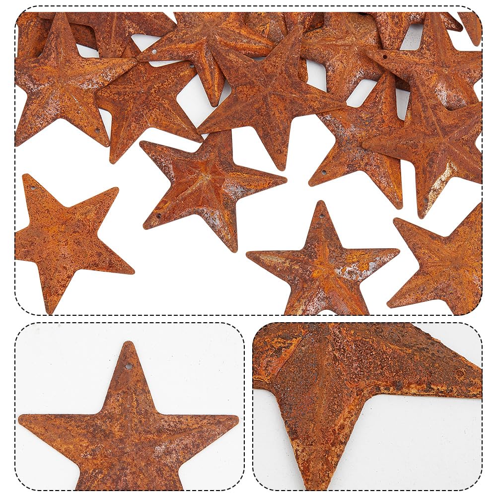 Small Rusty Metal Stars