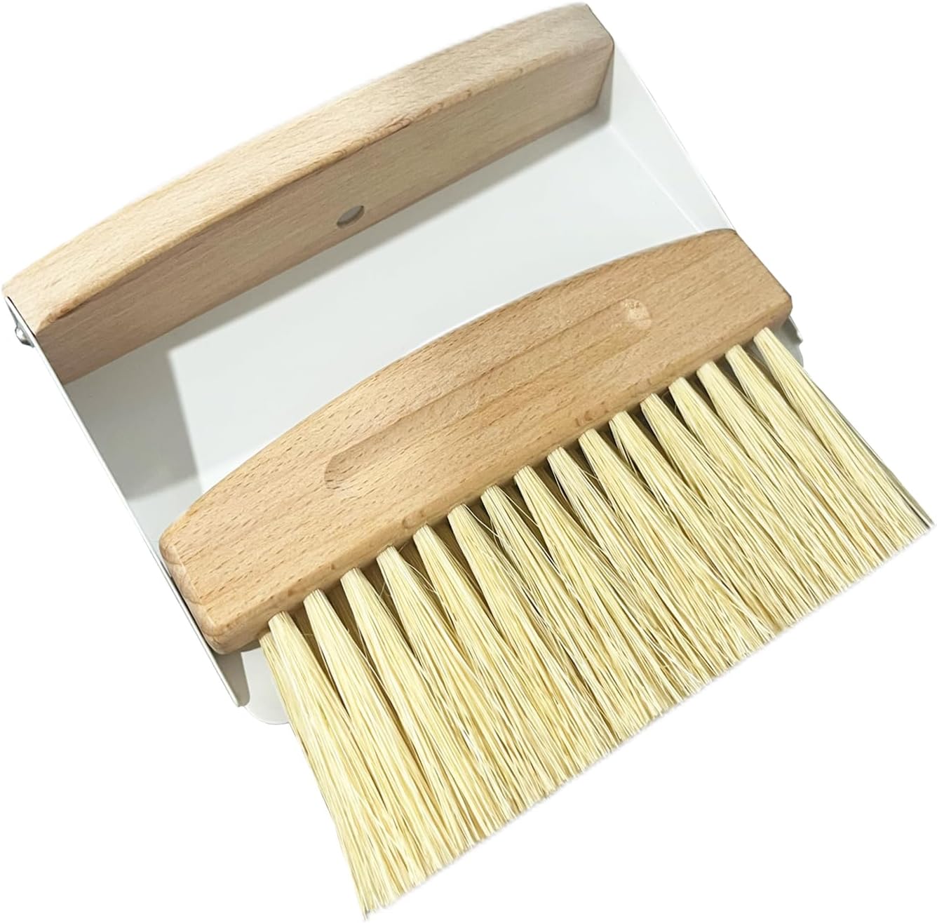 Amazon.com: Navaris Small Dustpan and Brush Set - Wooden Mini Dust Pan ...