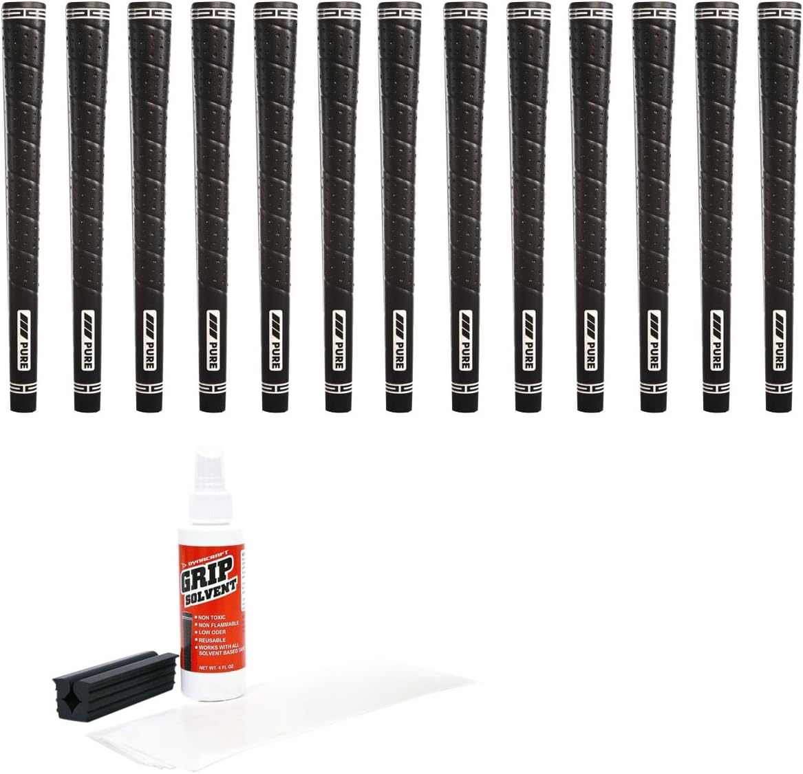 Amazon.com : Pure Grips Jumbo Wrap Black - 13 Pc Golf Grip Kit (with ...