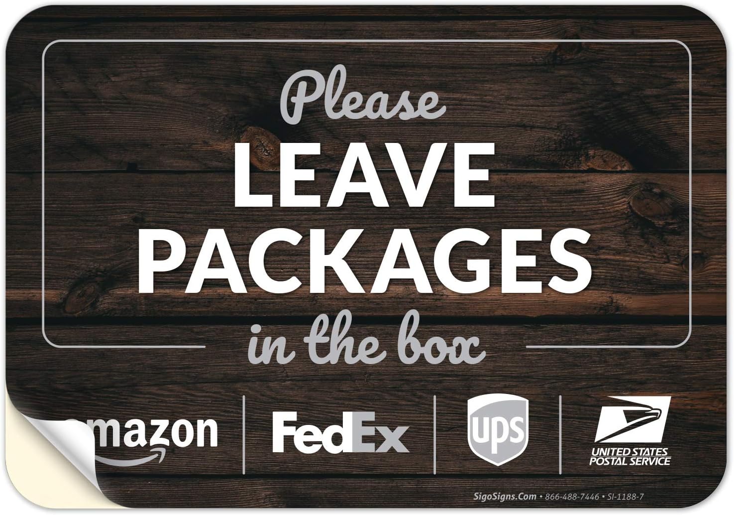 Amazon.com: Parcel Box (Mail Box) Sign - Manufactured from Aluminium ...