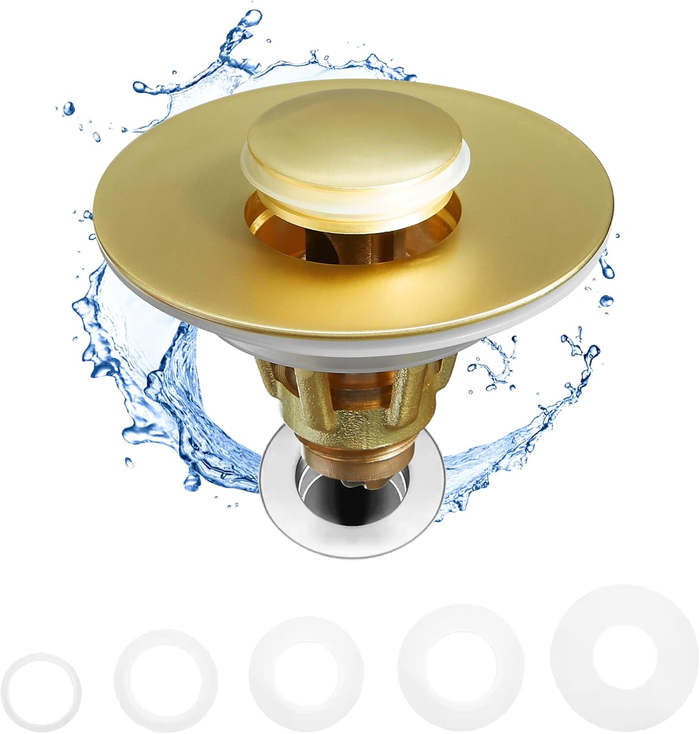 Amazon.com: Fransiton Bathroom Sink Stopper, 1.1-1.77 Inch Basin Pop Up ...