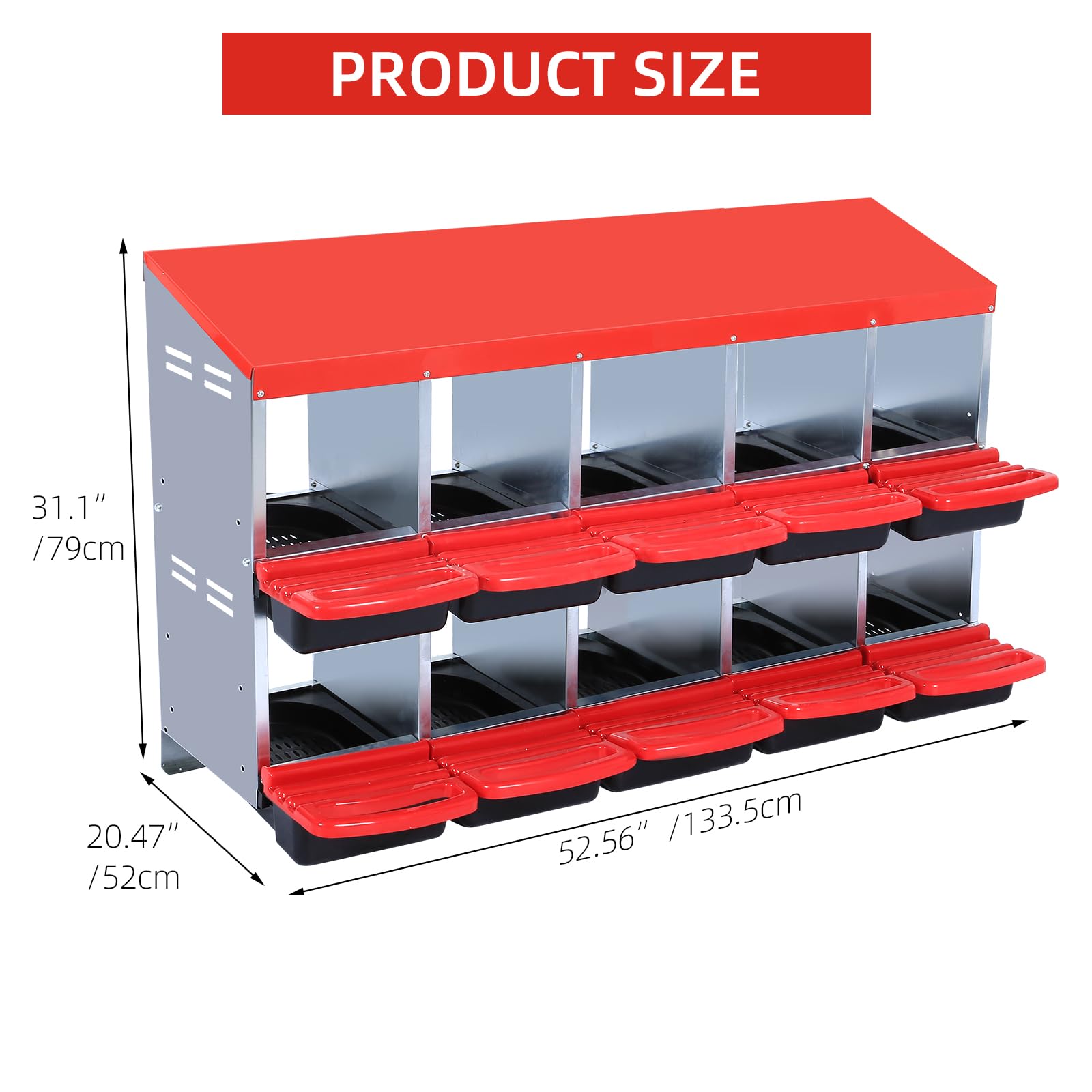 Snapklik.com : Chicken Nesting Box, 2-Tier Chicken Laying Boxes For ...